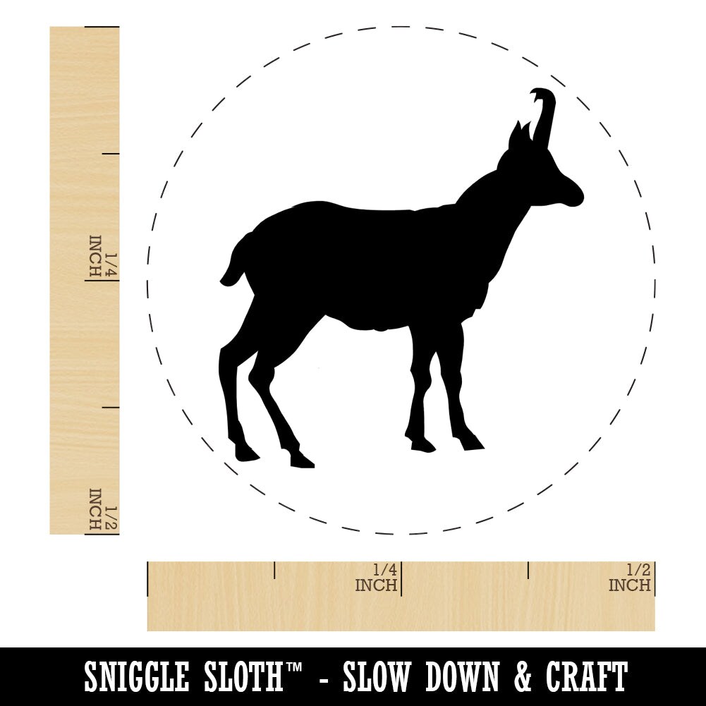 Goat Right Facing Solid Self-Inking Rubber Stamp for Stamping Crafting ...