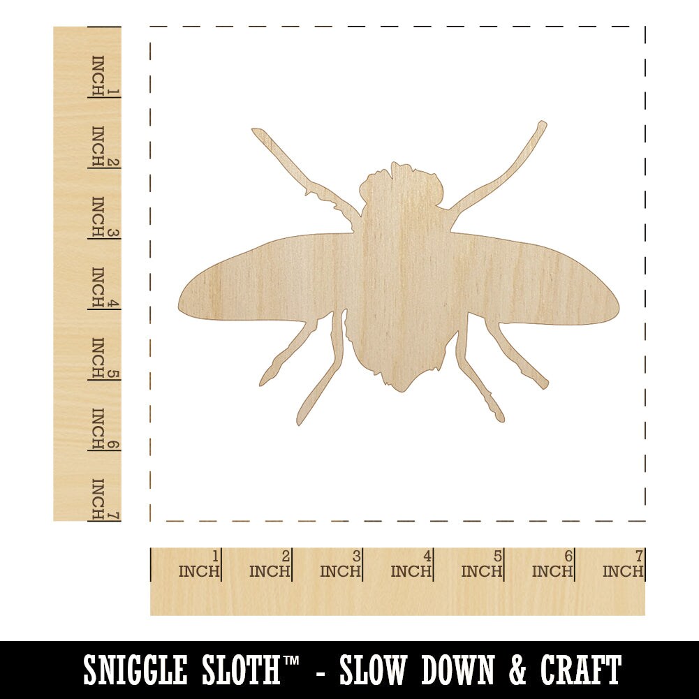 Fly Insect Sketch Unfinished Wood Shape Piece Cutout for DIY Craft ...
