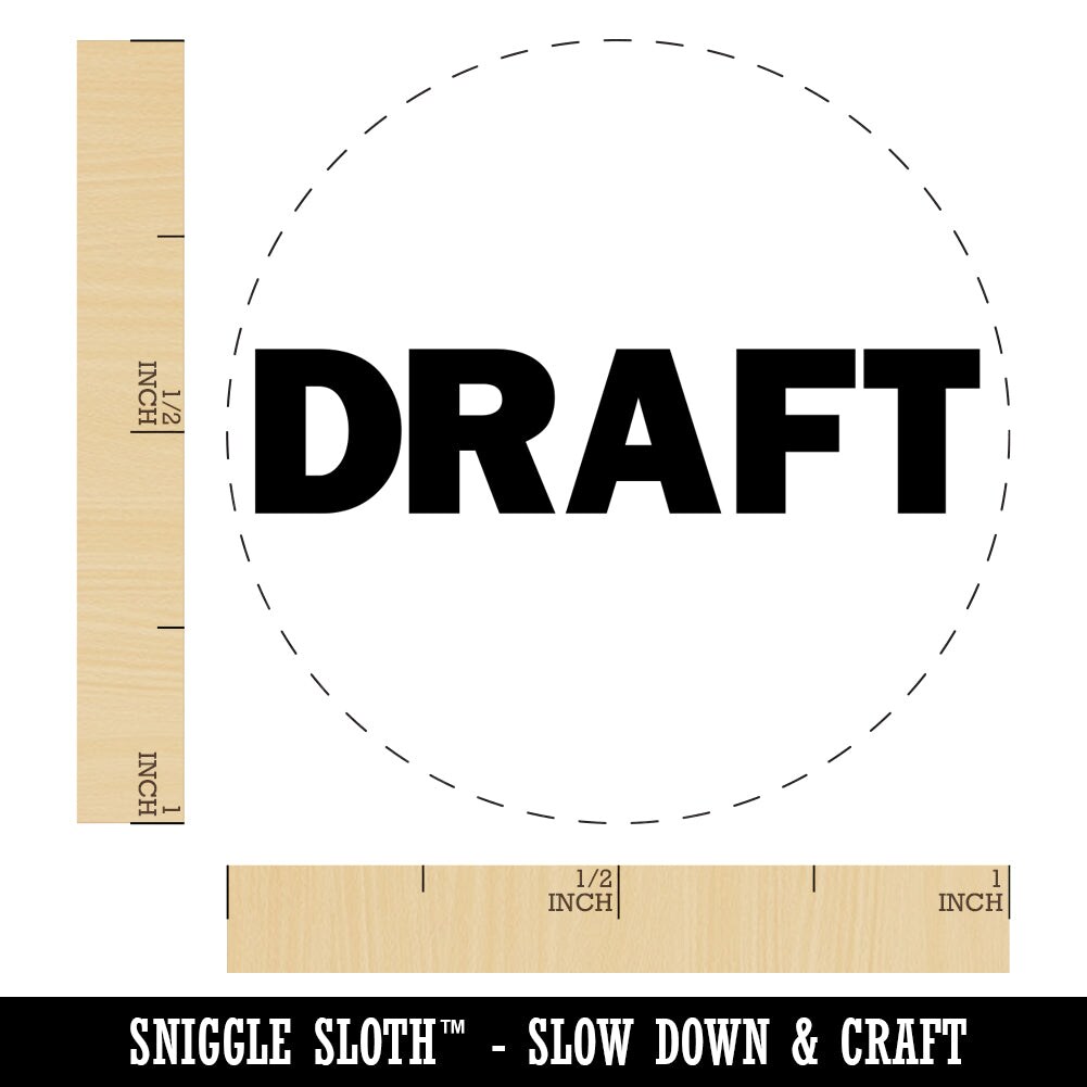 Draft Bold Text Solid Self-Inking Rubber Stamp for Stamping Crafting ...