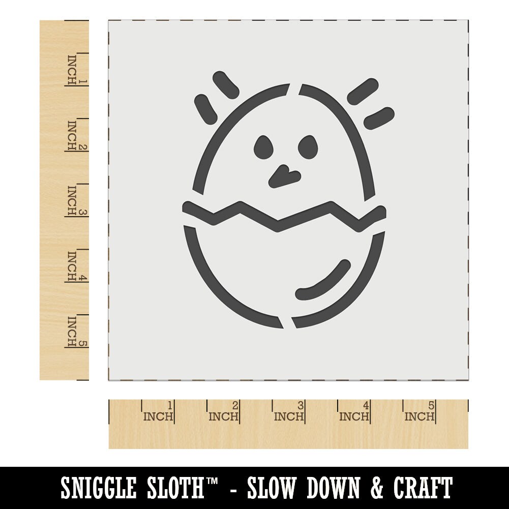 Chicken Hatching in Egg Doodle Wall Cookie DIY Craft Reusable Stencil ...