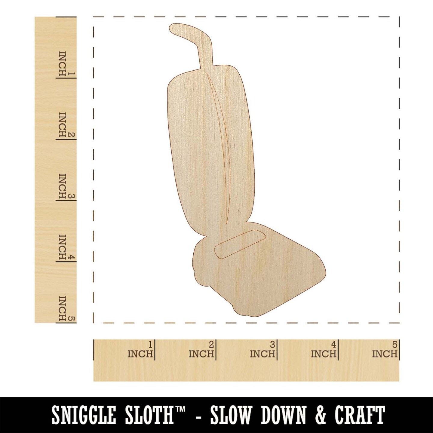 Upright Vacuum Cleaner Cleaning Unfinished Wood Shape Piece Cutout for ...