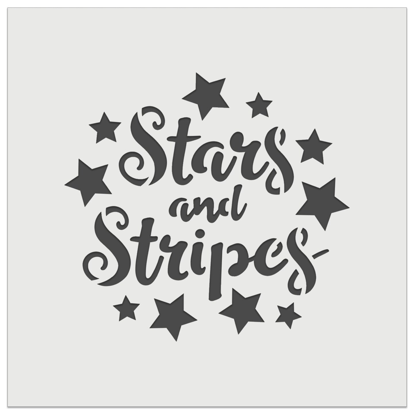 Stars and Stripes Script with Stars Wall Cookie DIY Craft Reusable ...