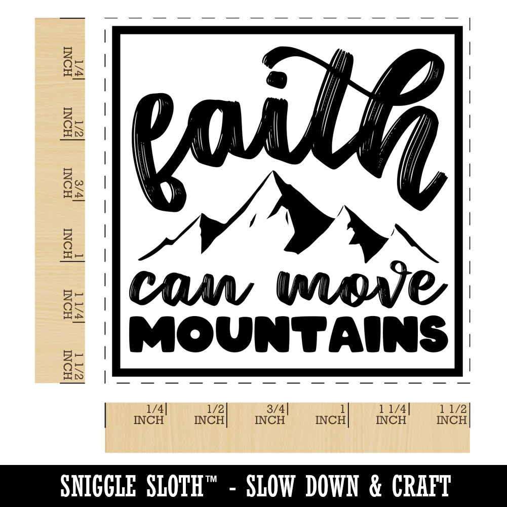 Faith Can Move Mountains Inspirational Bible Verse Self-Inking Rubber ...