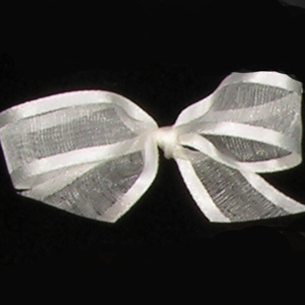 The Ribbon People Pearl White Sheer Edged Craft Ribbon 0.6" x 120 Yards ...