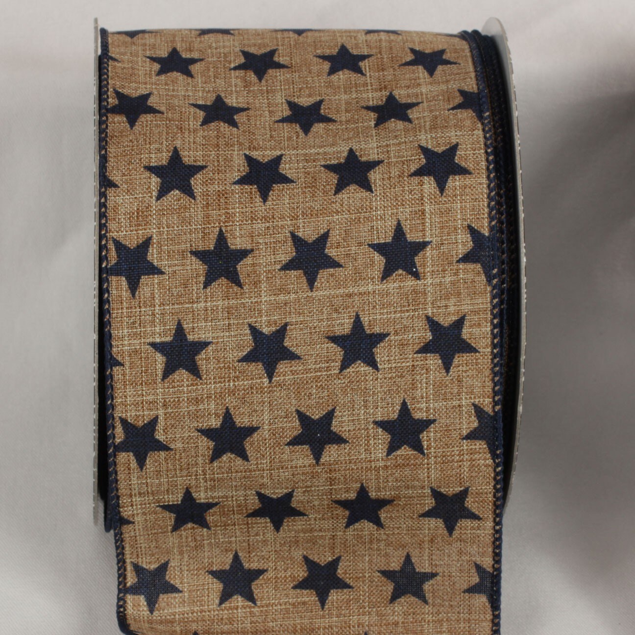 The Ribbon People Black and Brown Stars Print Wired Craft Ribbon 4" x ...