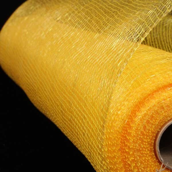 The Ribbon People Yellow and Gold Decorating Mesh Craft Ribbon 21" x 60 ...