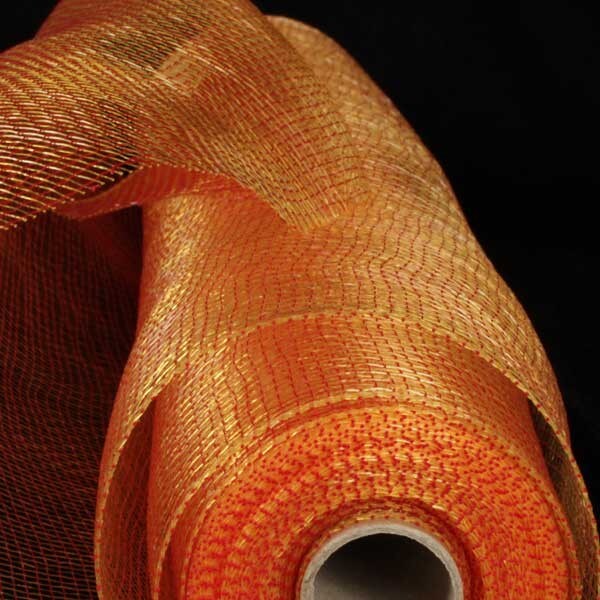 The Ribbon People Red and Gold Decorating Mesh Craft Ribbon 21" x 40 ...
