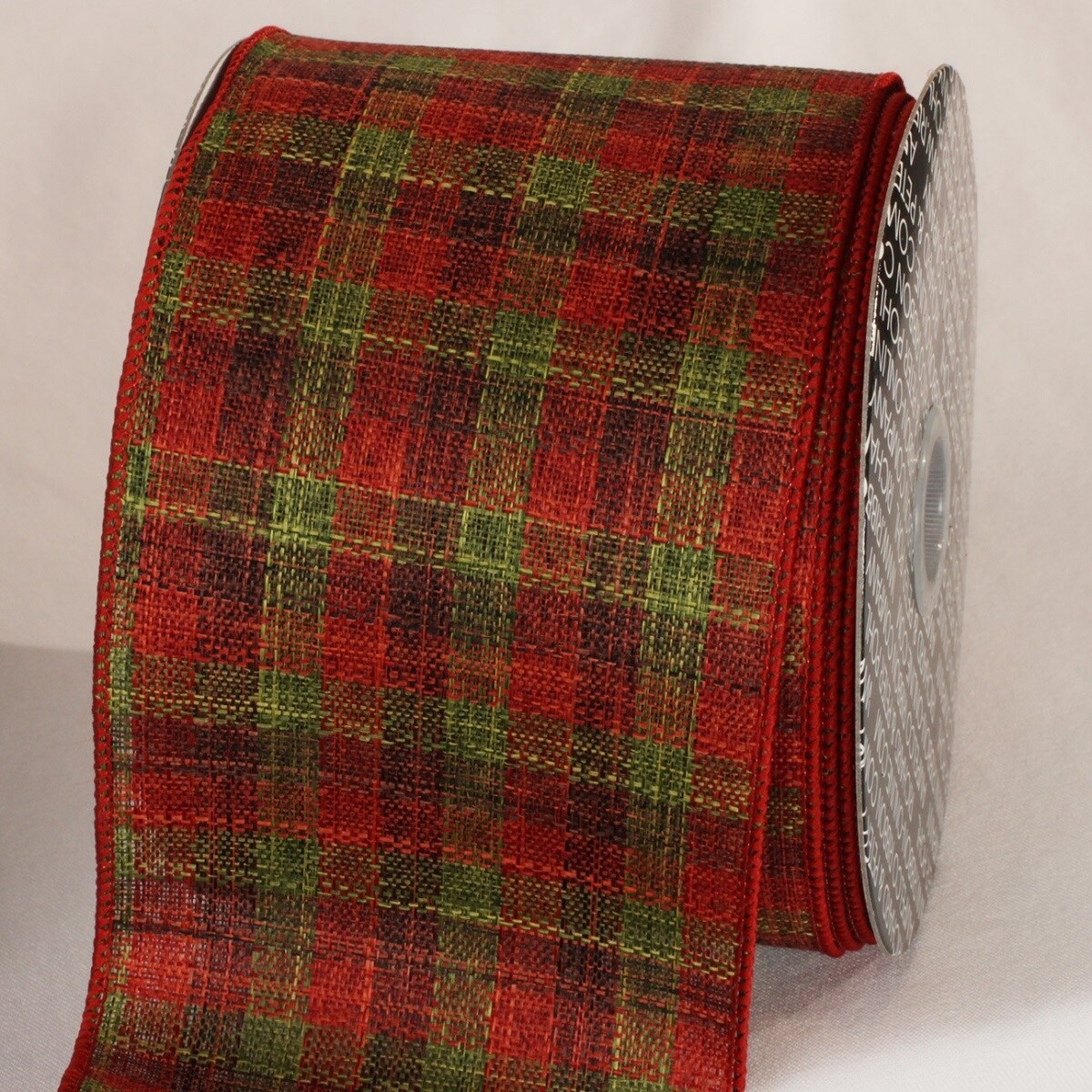 The Ribbon People Red and Lime Green Plaid Wired Craft Ribbon 4" x 20 ...