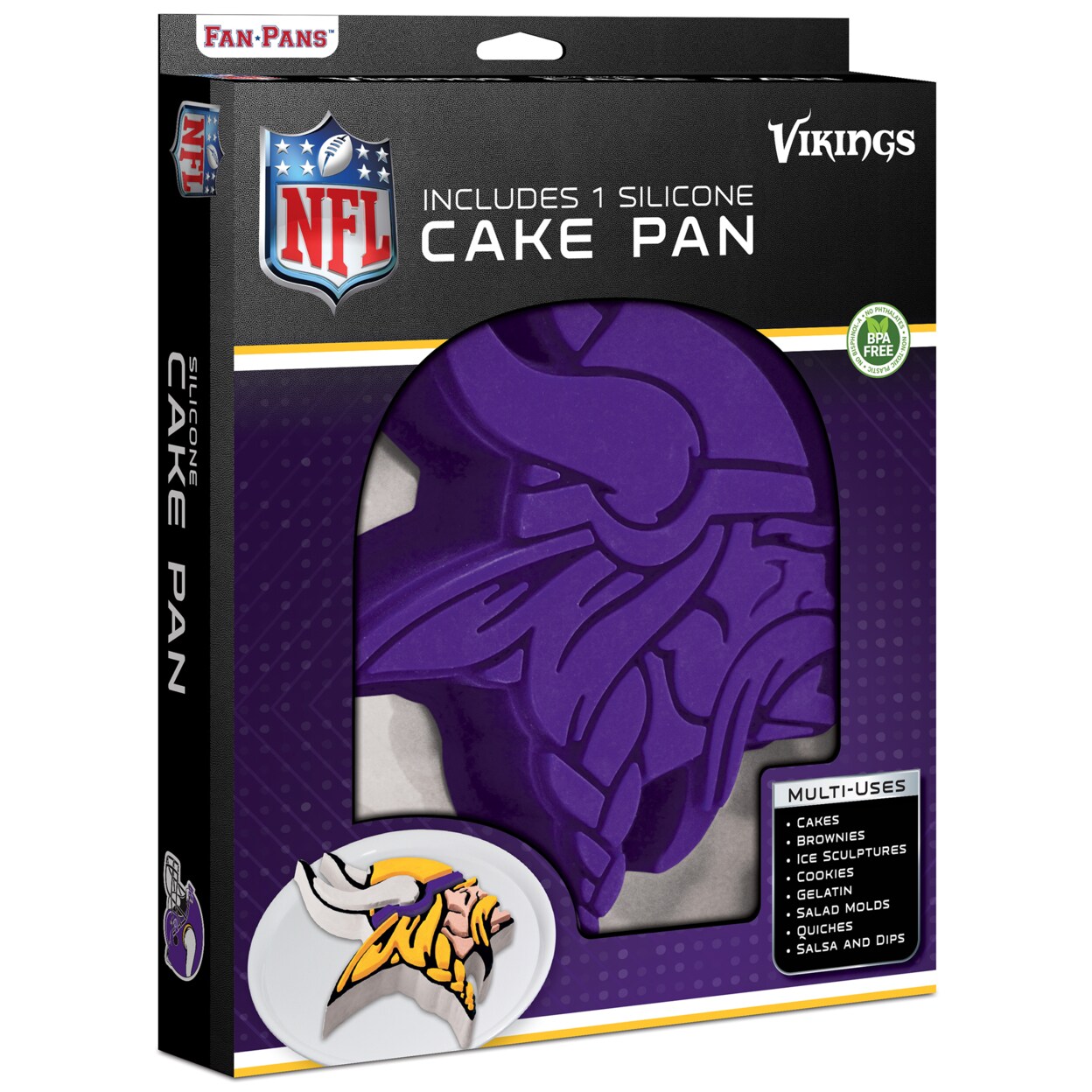 FANPAN MasterPieces s NFL Minnesota Vikings Team Logo Silicone Cake Pan ...