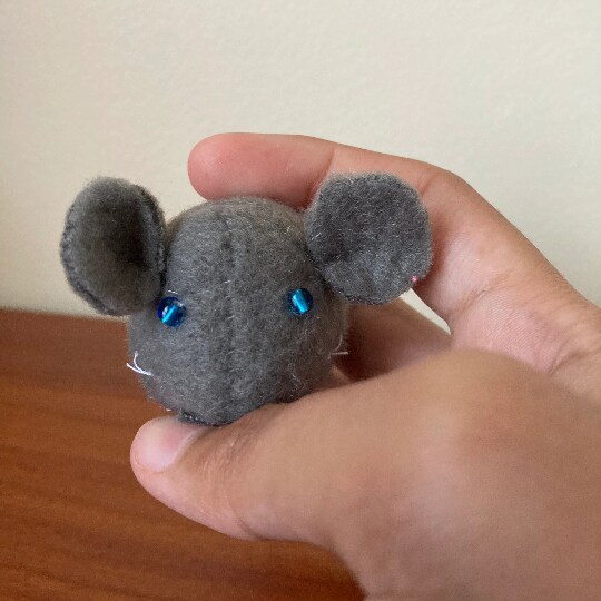 3" Grey Handsewn Plush Mouse | MakerPlace by Michaels