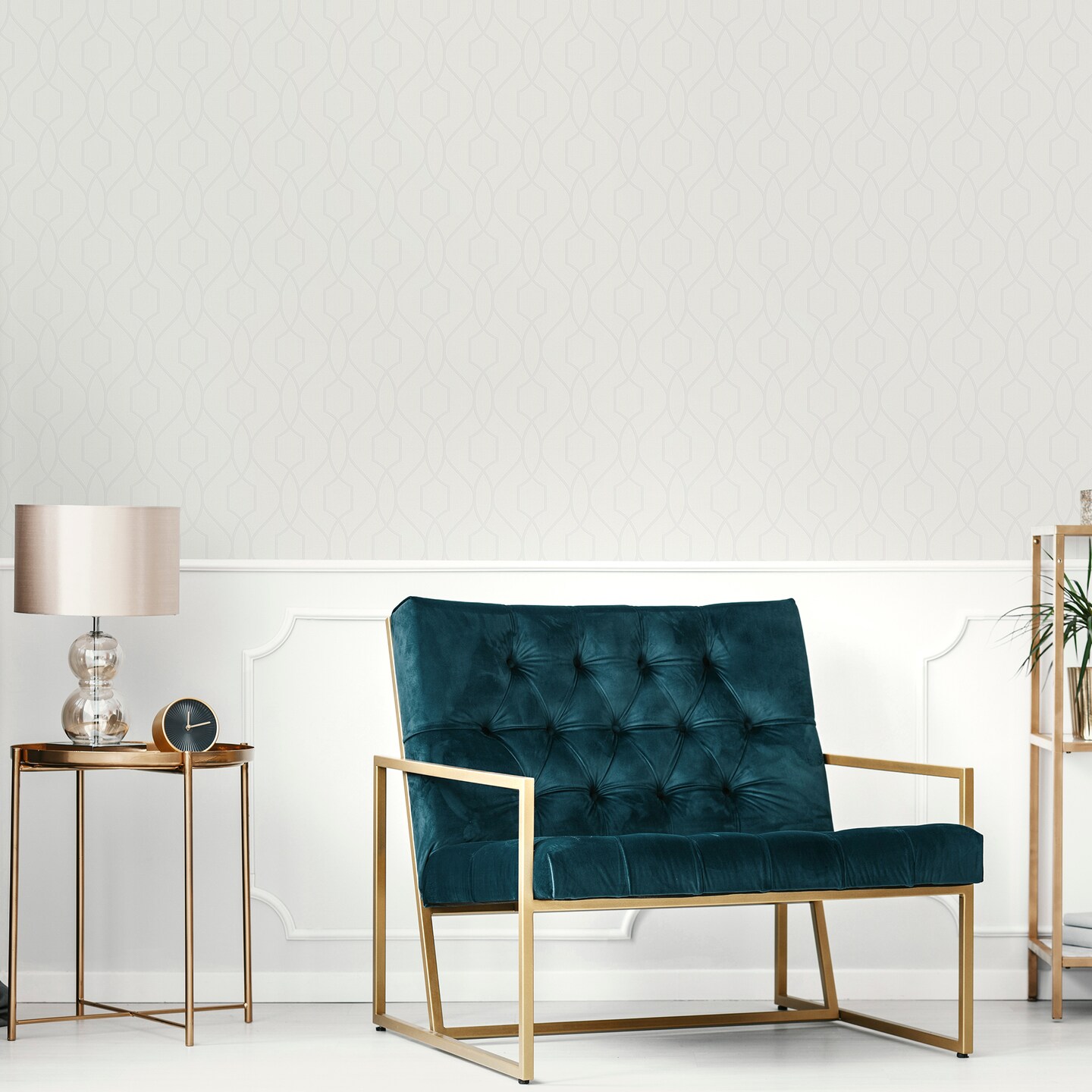 Vector Geo White Paintable Wallpaper | Michaels