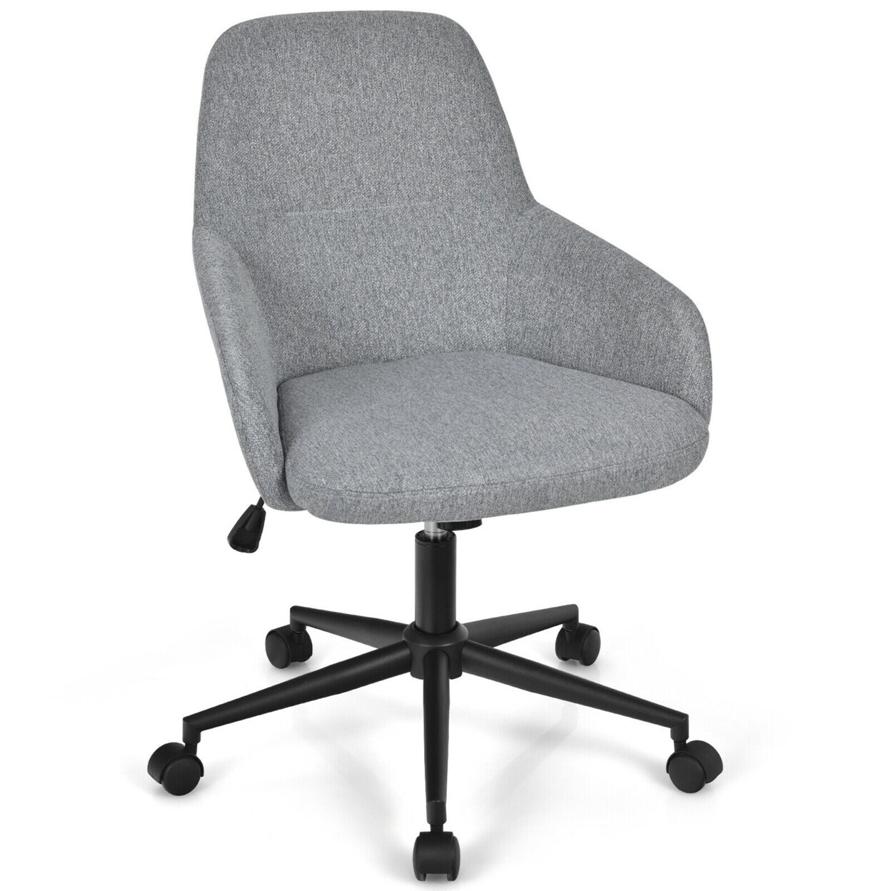 Linen Accent Office Chair Adjustable Rolling Swivel Task Chair W ...