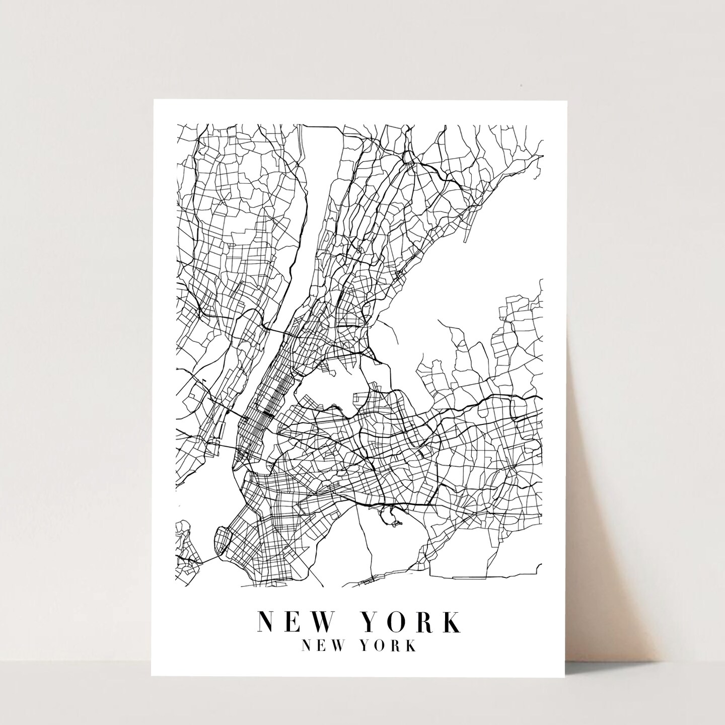 New York New York Street Map Minimal, UNFRAMED | MakerPlace by Michaels