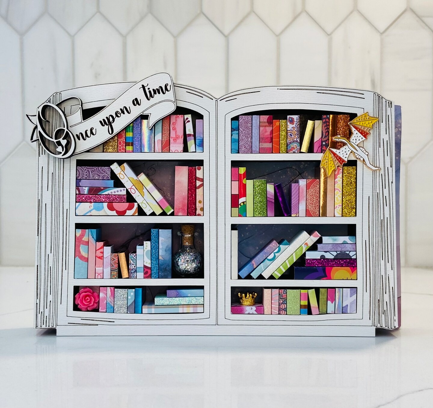 Miniature bookshelf, bookish shelf, book nook, gift for book lover ...