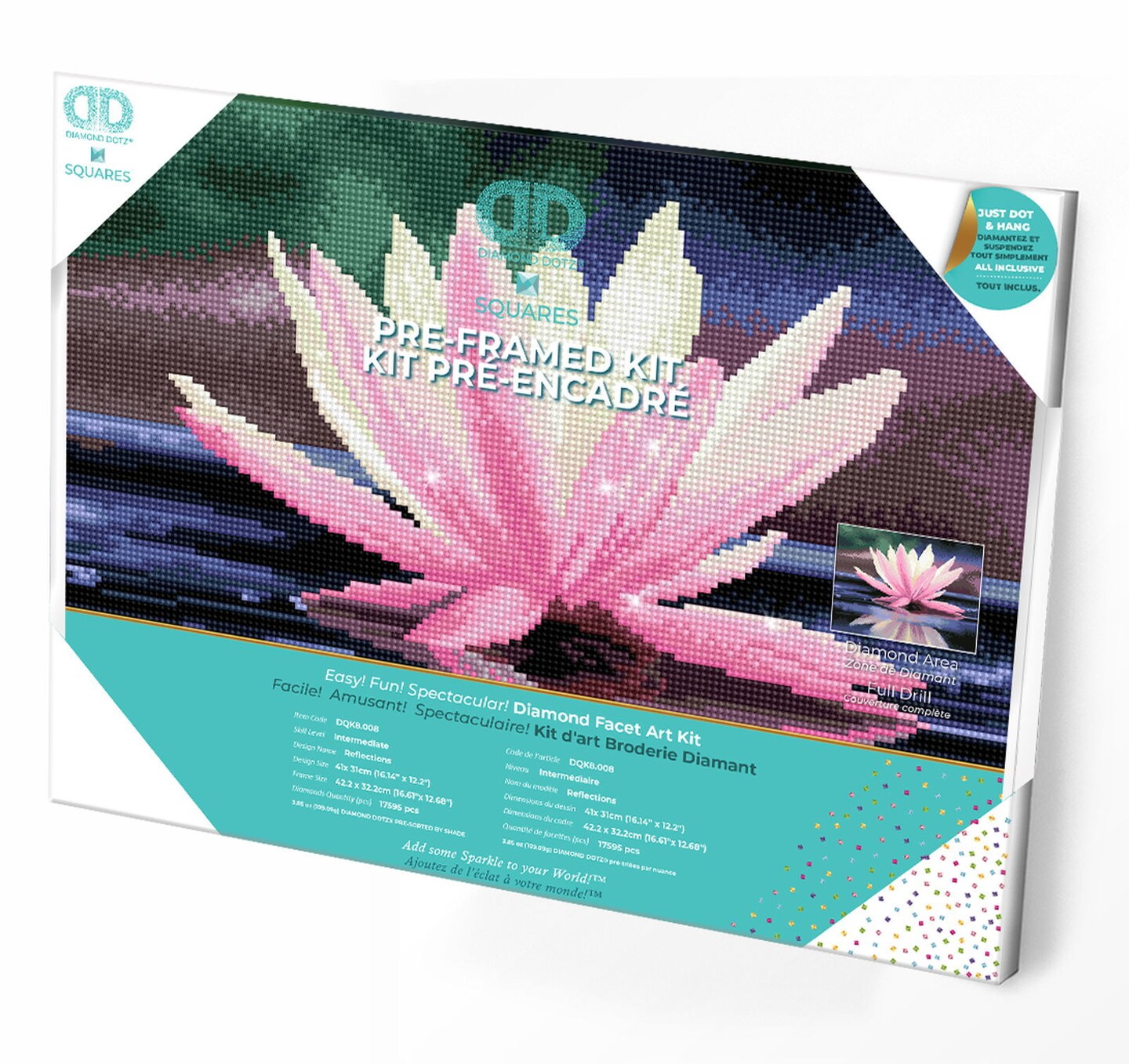 DIAMOND DOTZ ® - Reflections - Pre-Framed Kit Diamond Painting Artwork ...