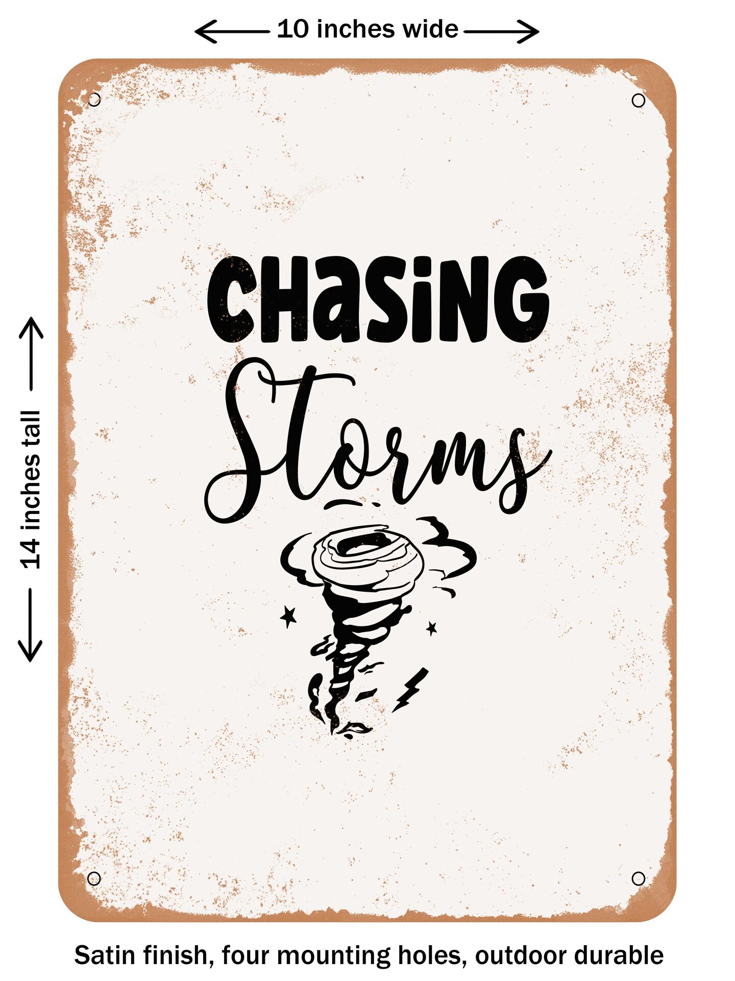 DECORATIVE METAL SIGN - Chasing Storms - Vintage Rusty Look | Michaels