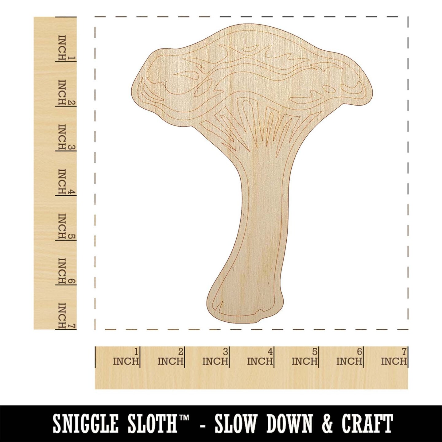 Chanterelle Mushroom Fungus Fungi Unfinished Wood Shape Piece Cutout ...