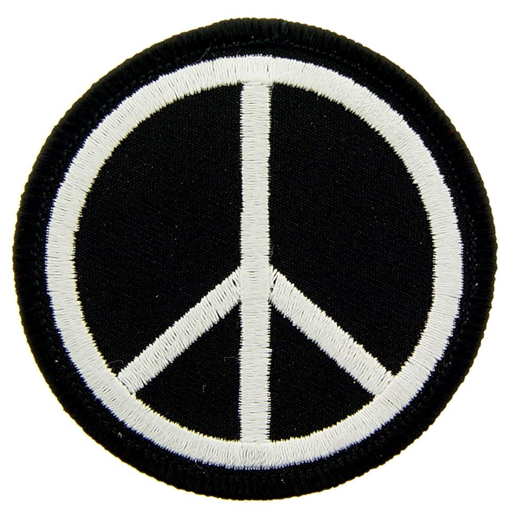 Peace Sign Patch Black & White 3" | Michaels