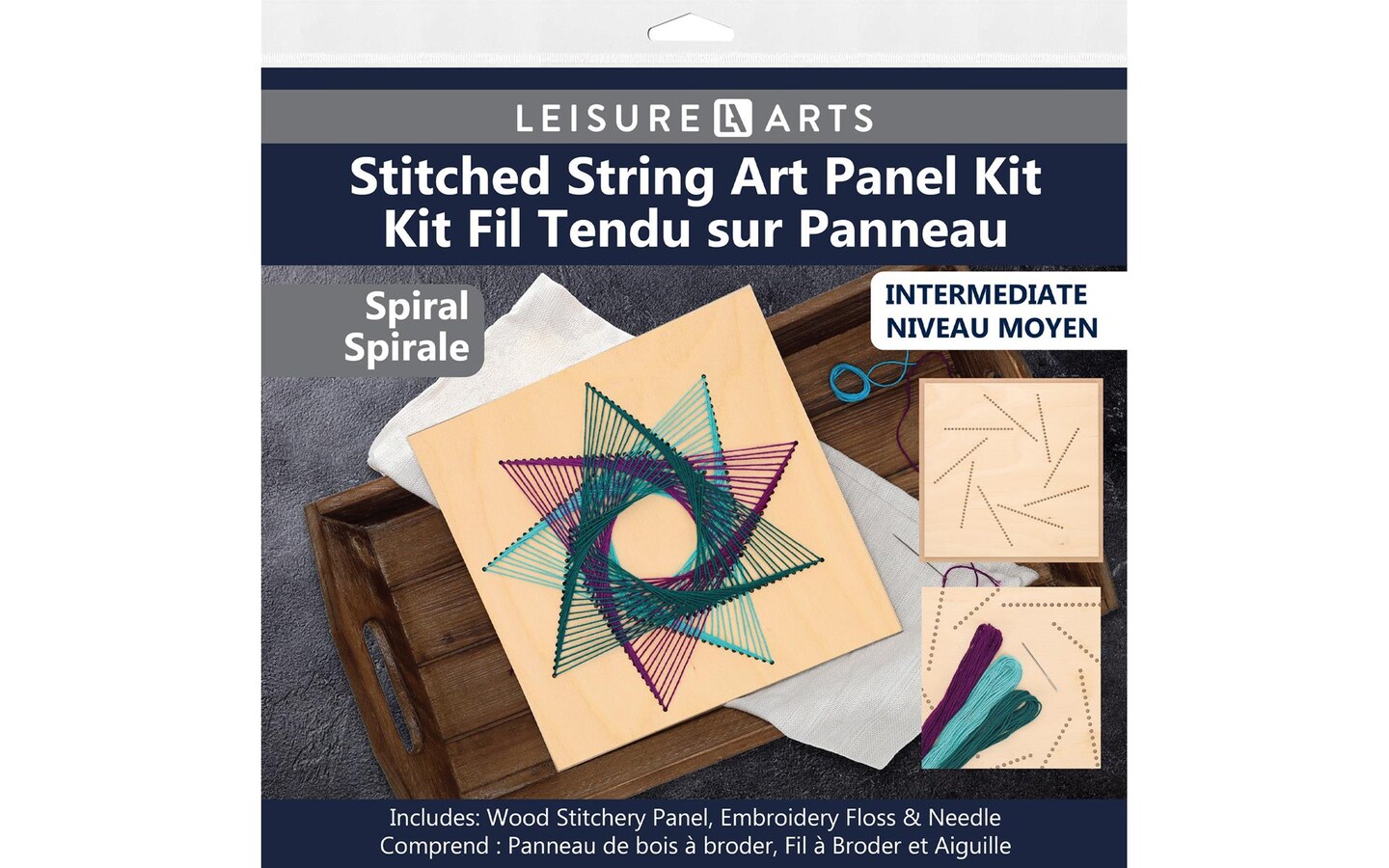 Wood Stitched String Art Kit 9.75x9.75 Spiral | Michaels
