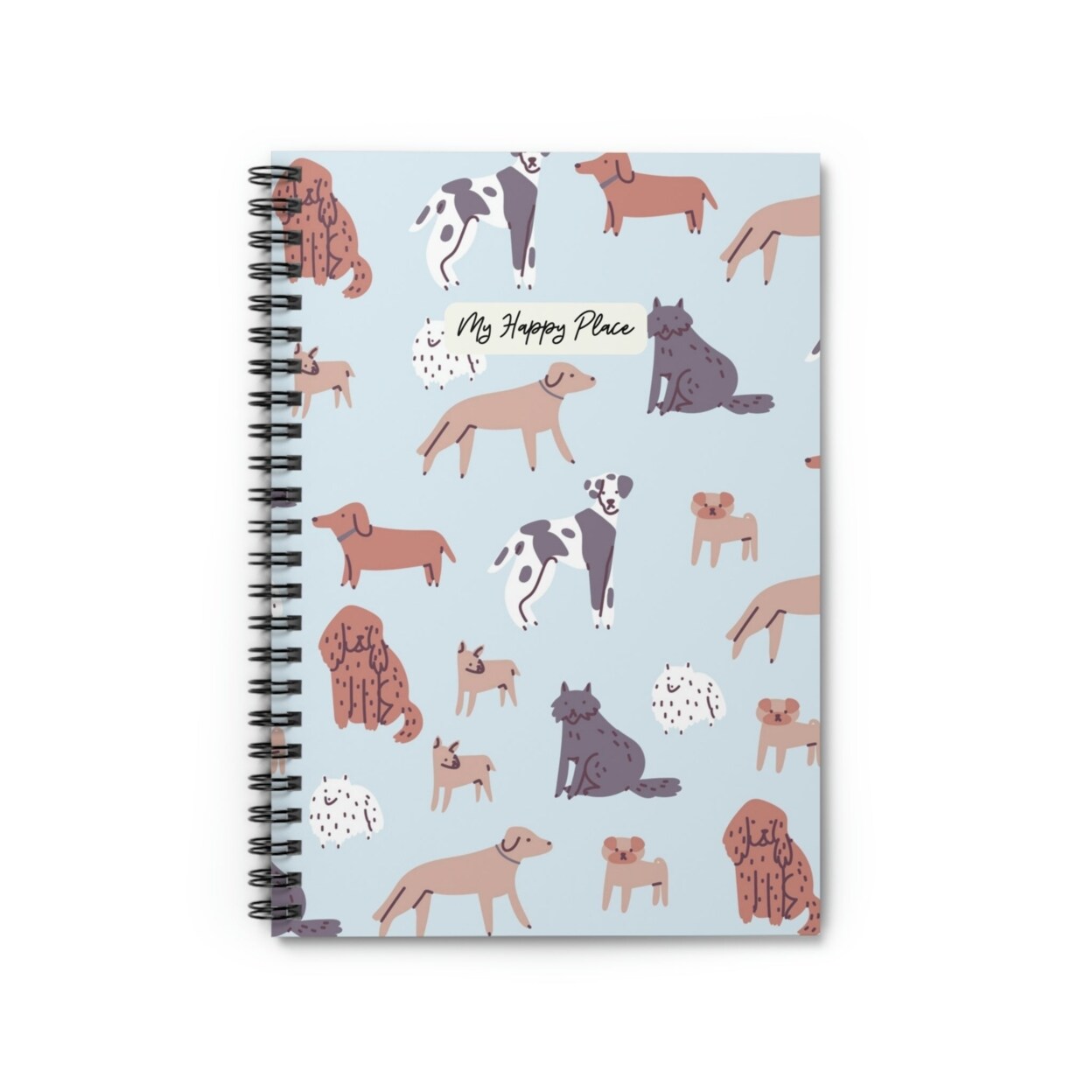 Onetify My Happy Place Dog Pattern Spiral Notebook | Michaels
