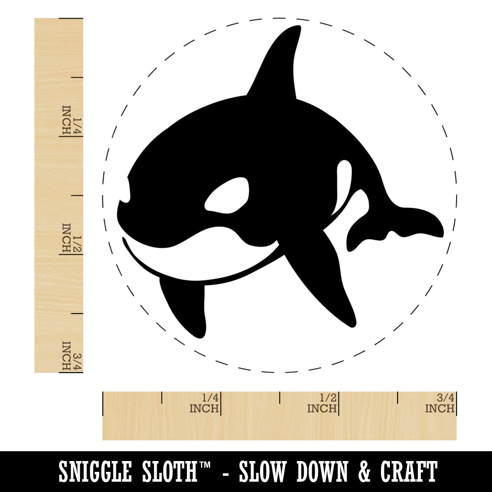 Orca Killer Whale Self-Inking Rubber Stamp for Stamping Crafting ...