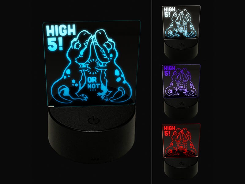 Tyrannosaurus Rex T-Rex Dinosaur Friends Can't High Five 3D Illusion ...