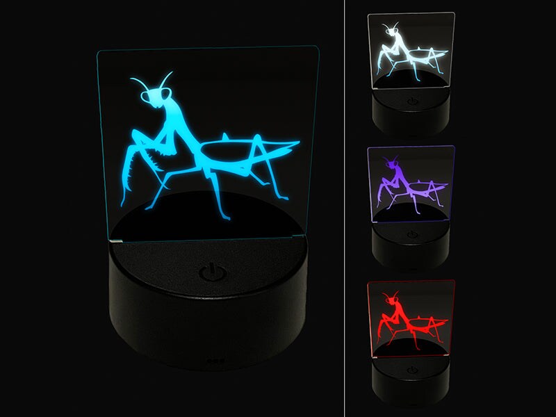 Praying Mantis Insect 3D Illusion LED Night Light Sign Nightstand Desk ...