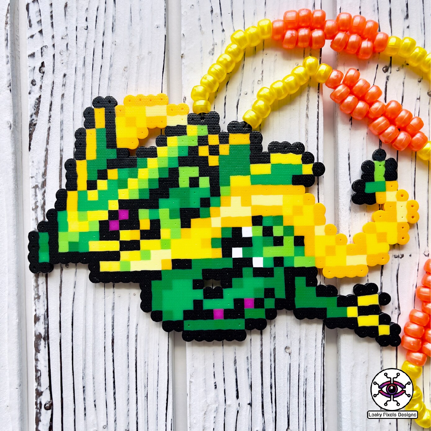 Mega Rayquaza Perler Necklace | MakerPlace by Michaels