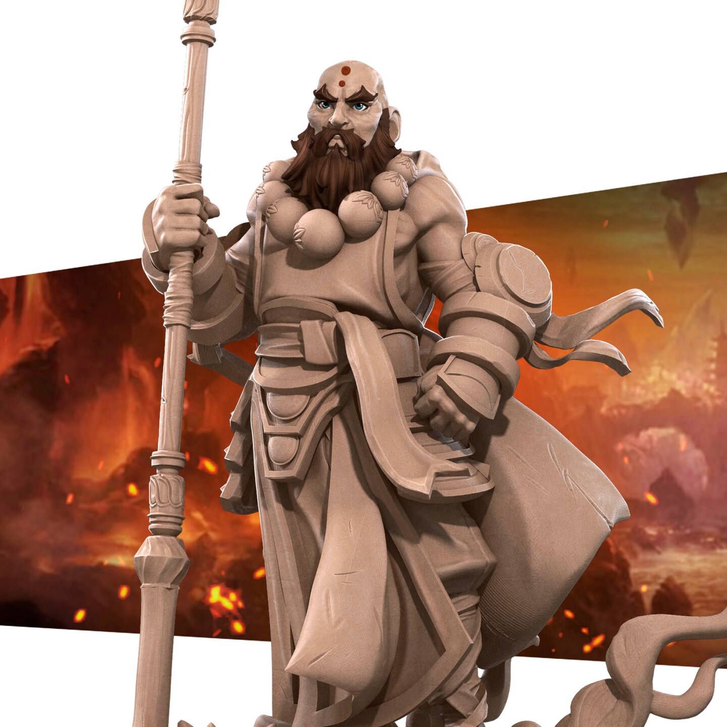 Monk from Bite the Bullet's Bullet Hell: Heroes set. Total height apx ...