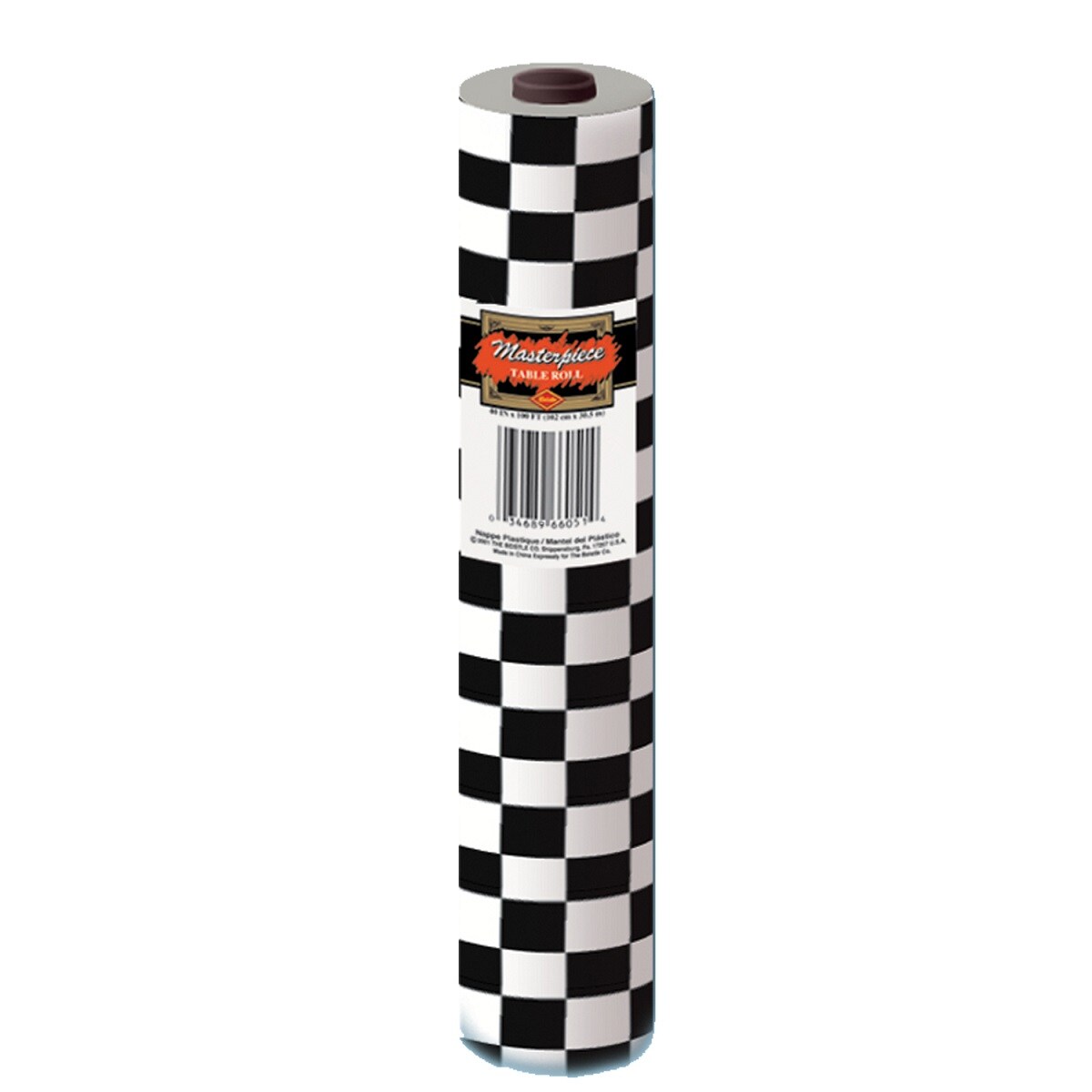 Beistle 100' Black and White Checkered Disposable Plastic Banquet Party ...