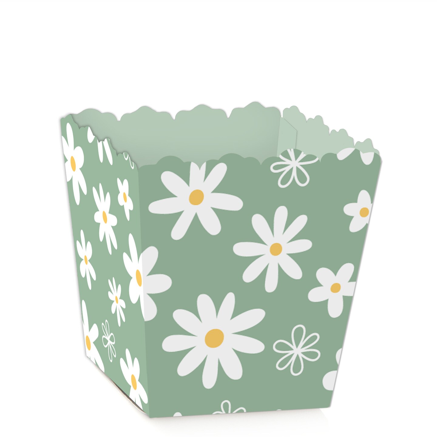 Big Dot of Happiness Sage Green Daisy Flowers - Party Mini Favor Boxes ...