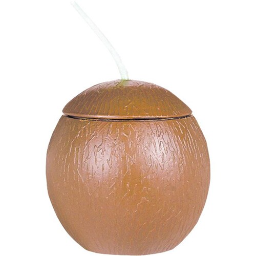 Coconut Shaped Cup with Straw, 18 Oz | Michaels