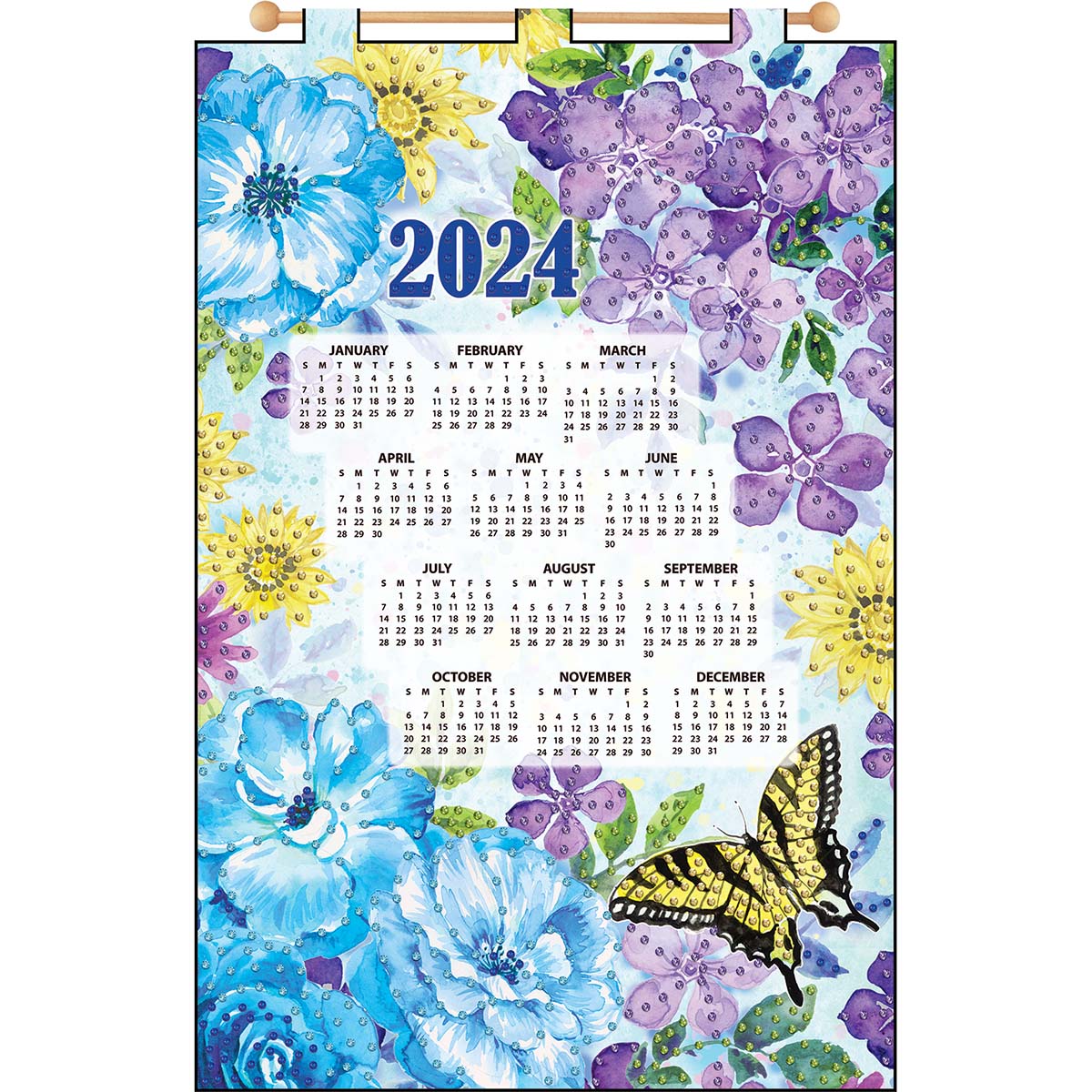 Design Works Butterfly Floral Calendar Felt & Sequin Kit | Michaels