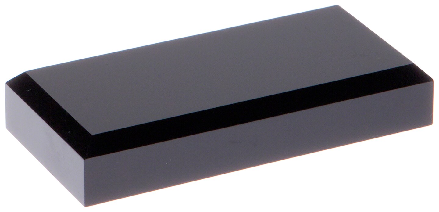Plymor Black Acrylic Rectangular Beveled Display Base, 4" W x 2" D x 0. ...
