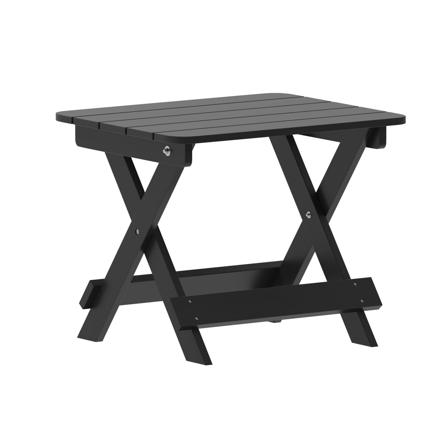 Merrick Lane Ridley Outdoor Folding Side Table, Portable All-Weather ...