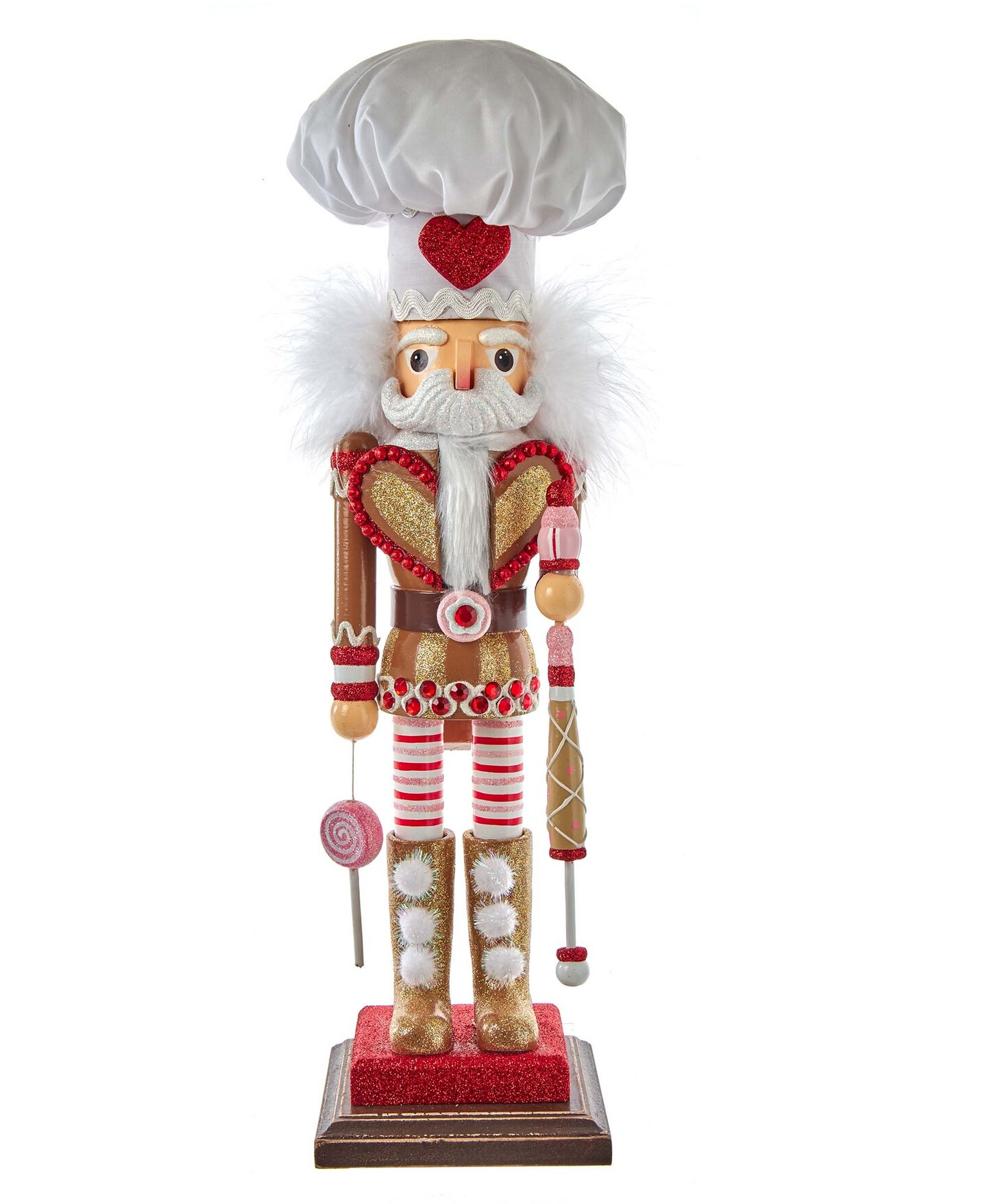 KSA 20.25" White and Gold Hollywood Gingerbread Chef Christmas ...