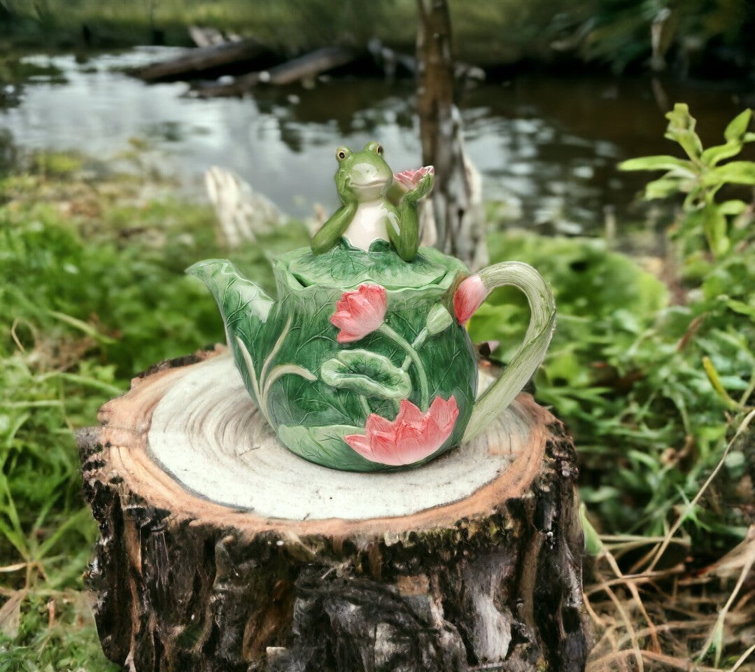 Hand Crafted Ceramic Frog Teapot, Gift for Her, Gift for Mom, Tea Party ...