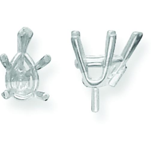 14K White Gold 5 Prong Pear Peg Setting 12.5x8.5mm | Michaels