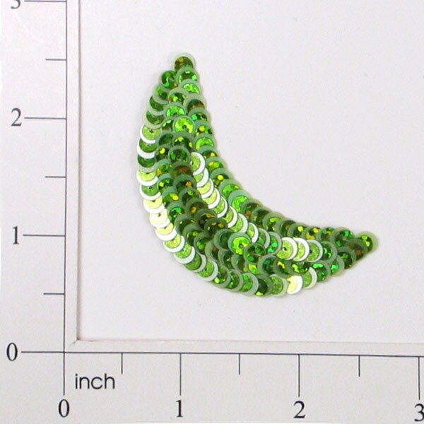 Half Moon Starlight Sequin Applique/Patch, Color: Lime | Michaels