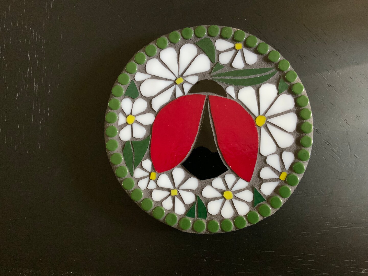 Mosaic Art, Decorative Art, Glass Art, Mosaic Spinning Tray, Mosaic ...