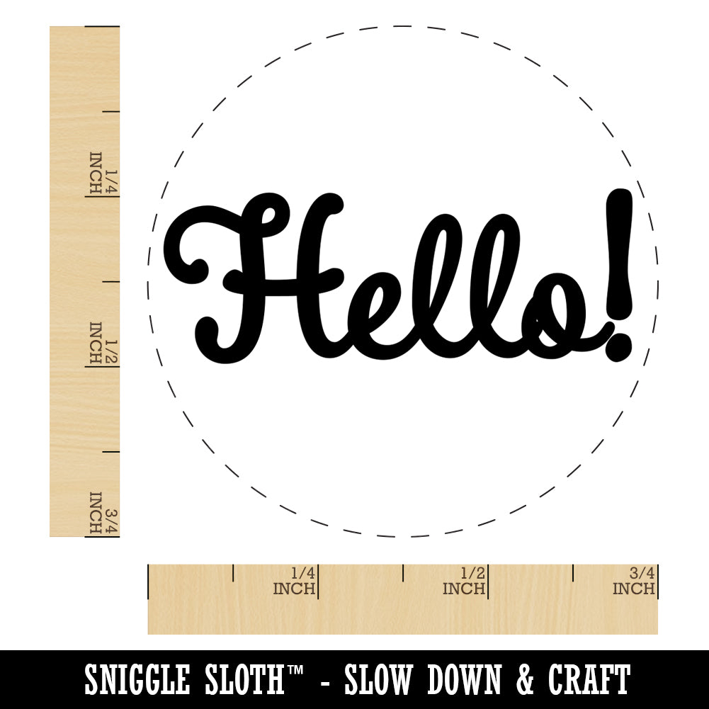 Hello Cursive Self-Inking Rubber Stamp for Stamping Crafting Planners ...