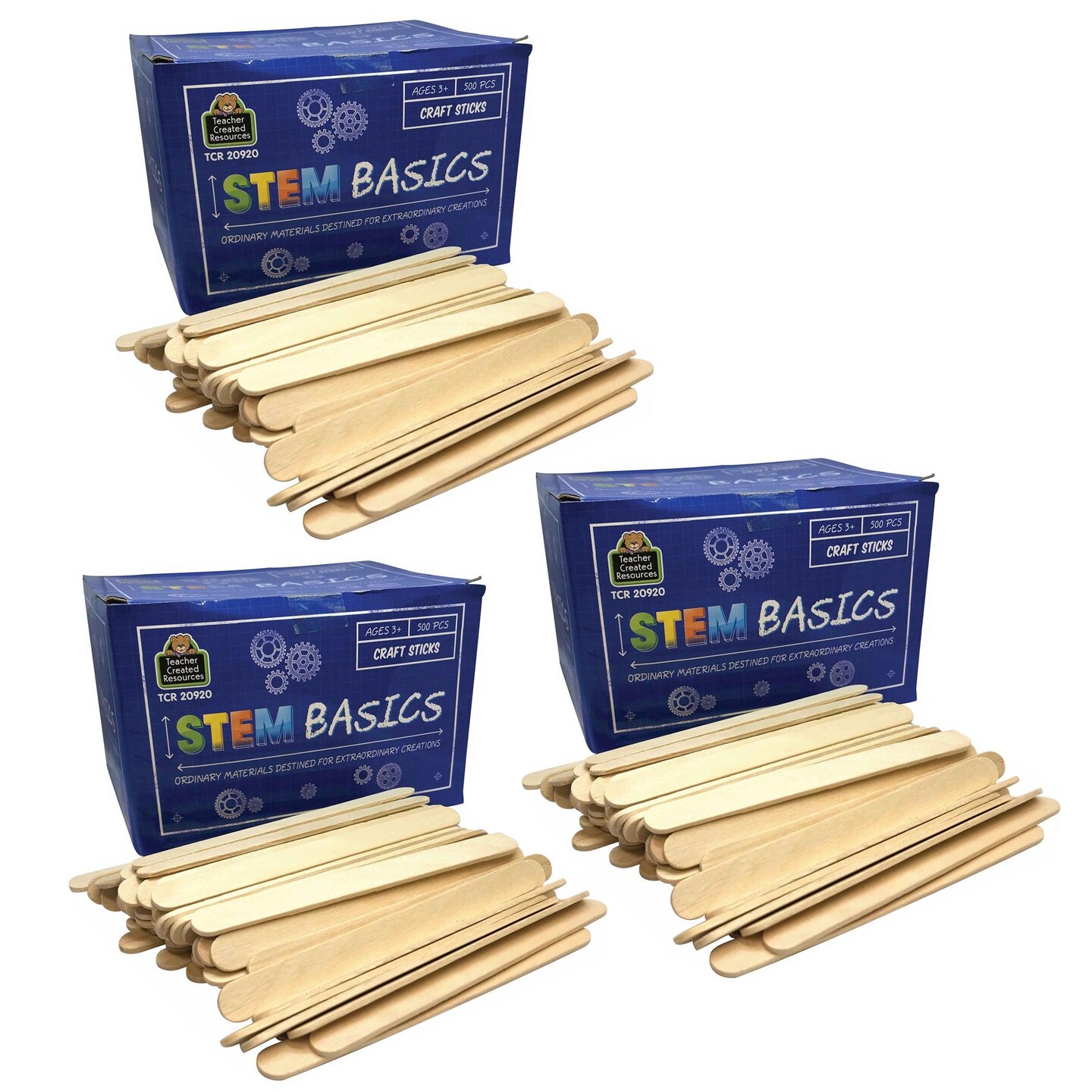 STEM Basics: Craft Sticks, 500 Per Pack, 3 Packs | Michaels