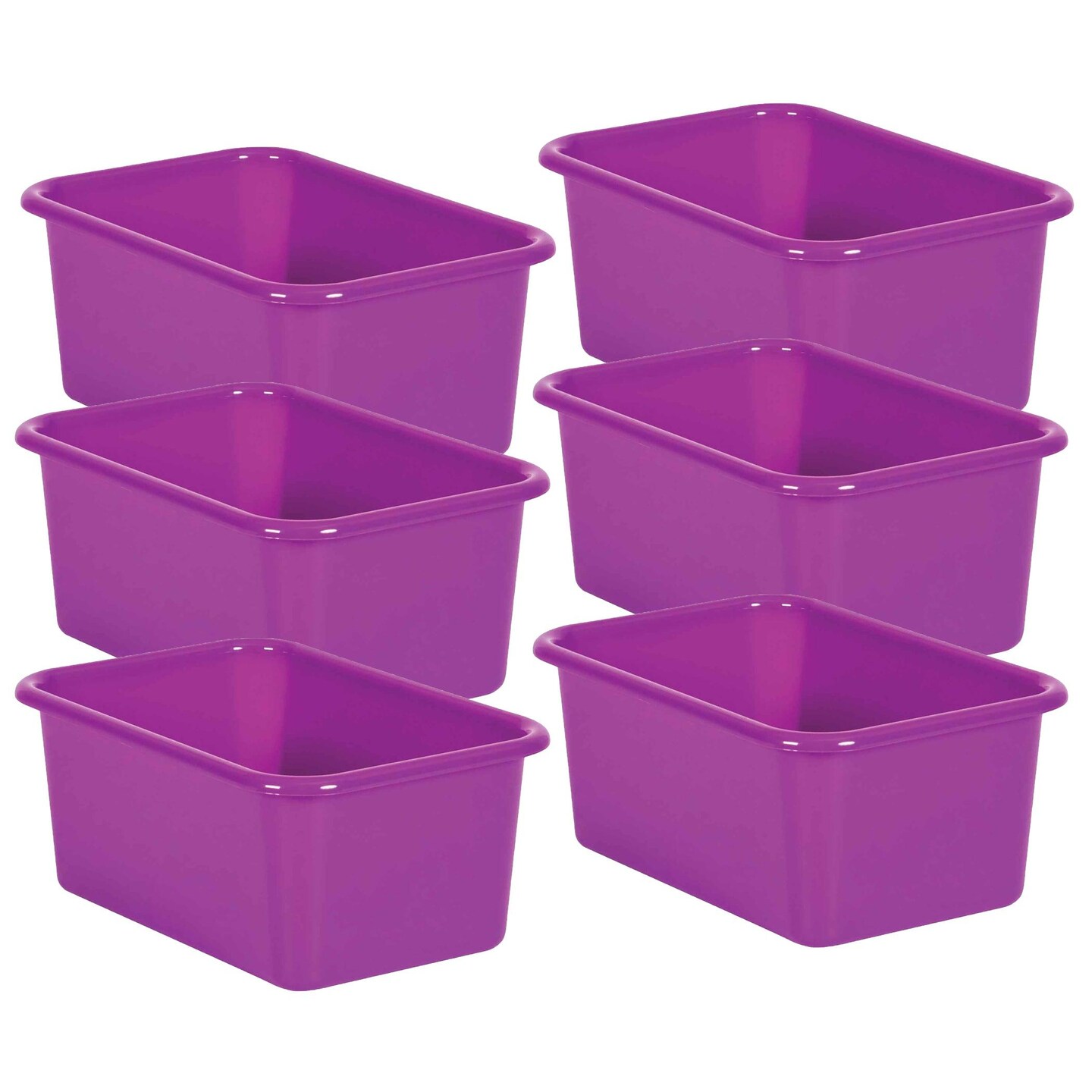 Purple Small Plastic Storage Bin, Pack of 6 | Michaels
