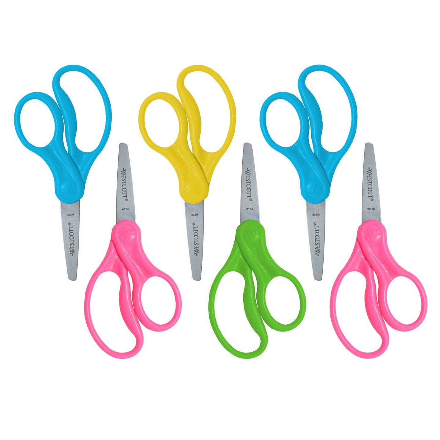 5" Hard Handle Kids Scissors, Pointed, Assorted Colors (No Color Choice ...
