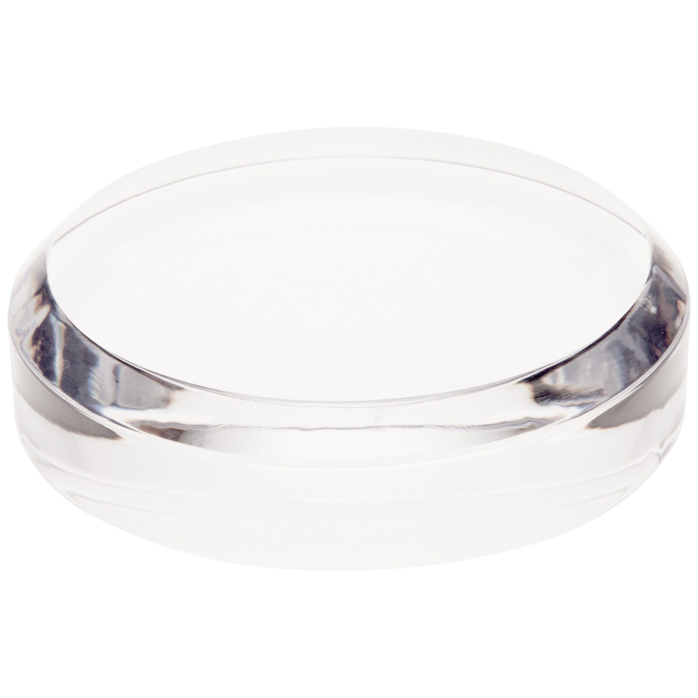 Plymor Clear Acrylic Beveled Round Display Base, 4" W x 4" D x 1" H ...