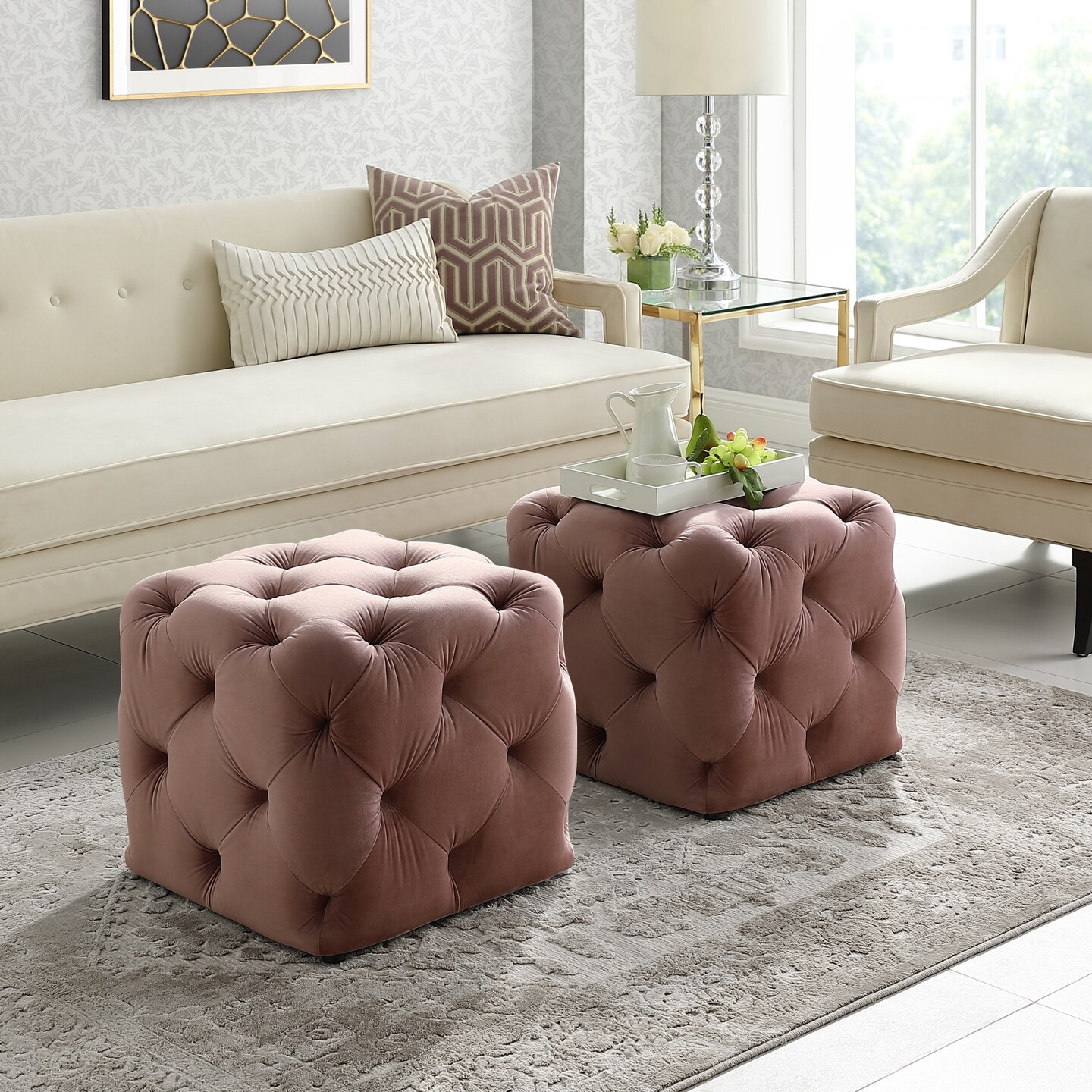 Upholstered storage cube store