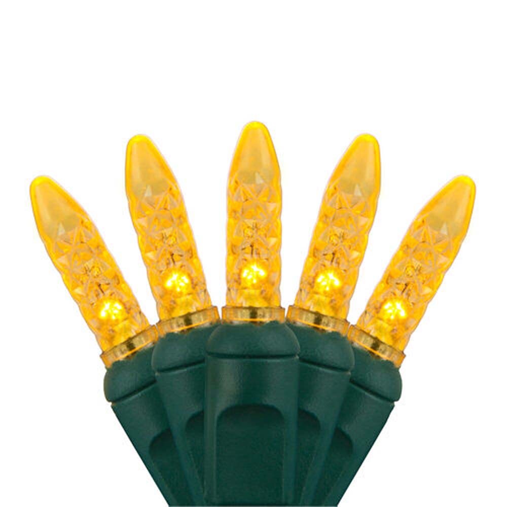 70 Gold M5 LED Lights, Green Wire, 4" Spacing | Michaels