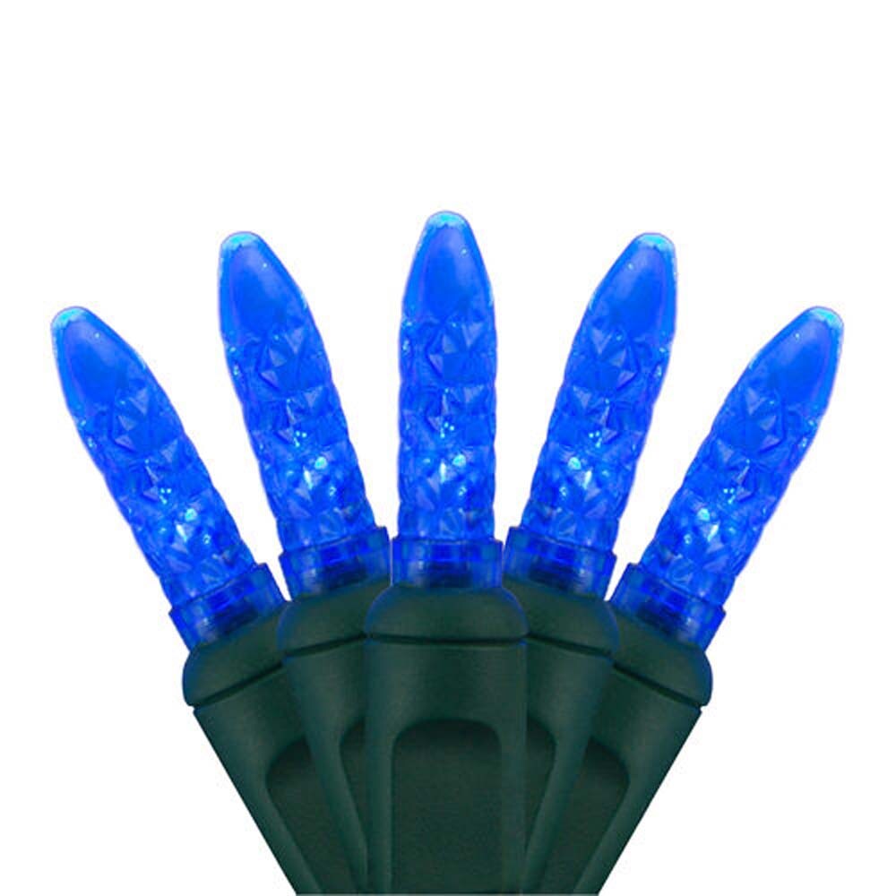 70 Blue M5 LED Lights, Green Wire, 4" Spacing | Michaels