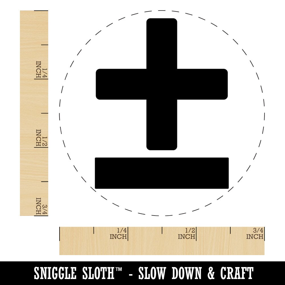 Plus or Minus Range of Values Math Symbol Self-Inking Rubber Stamp Ink ...
