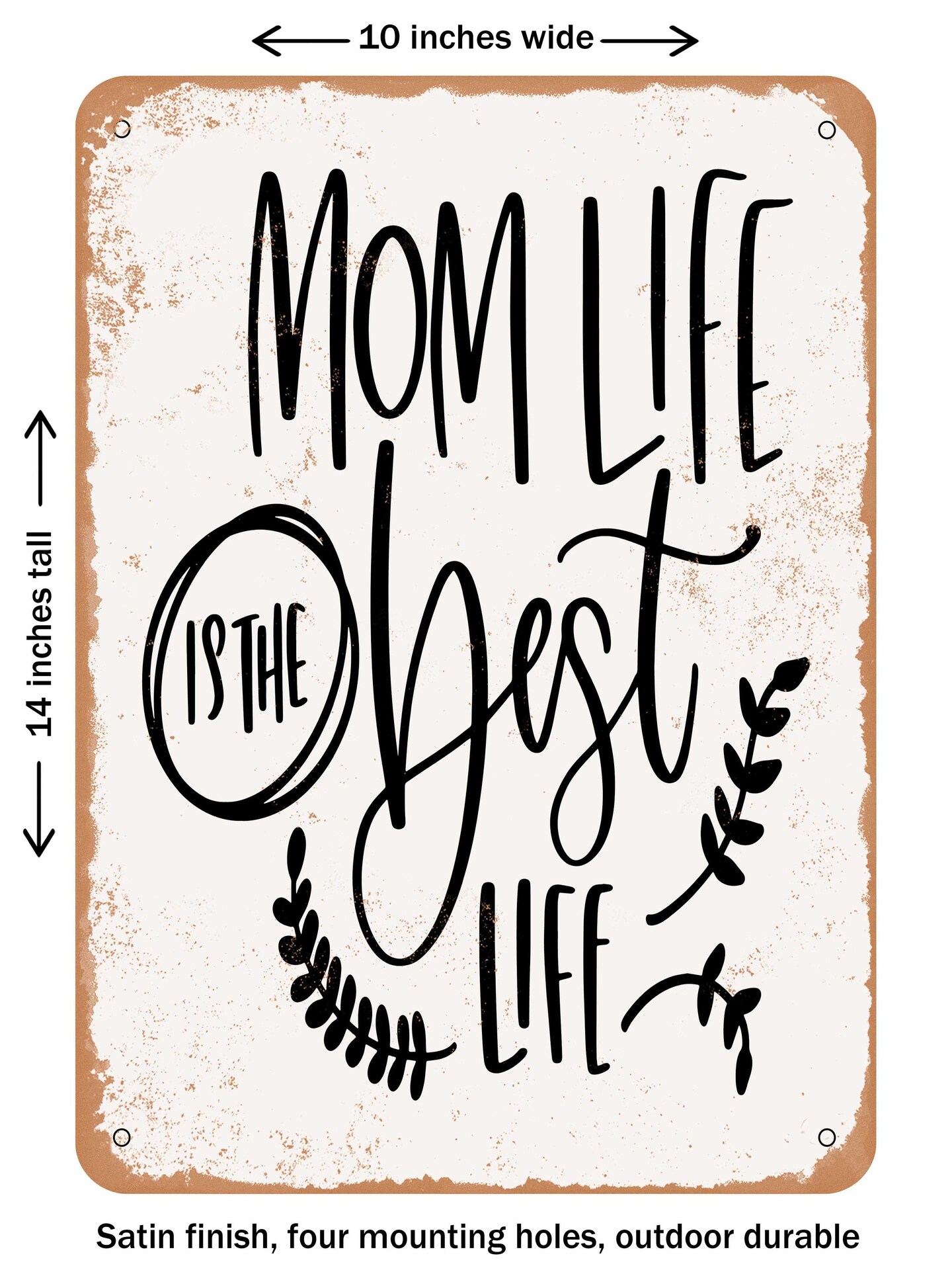 DECORATIVE METAL SIGN - Mom Life - Vintage Rusty Look | Michaels
